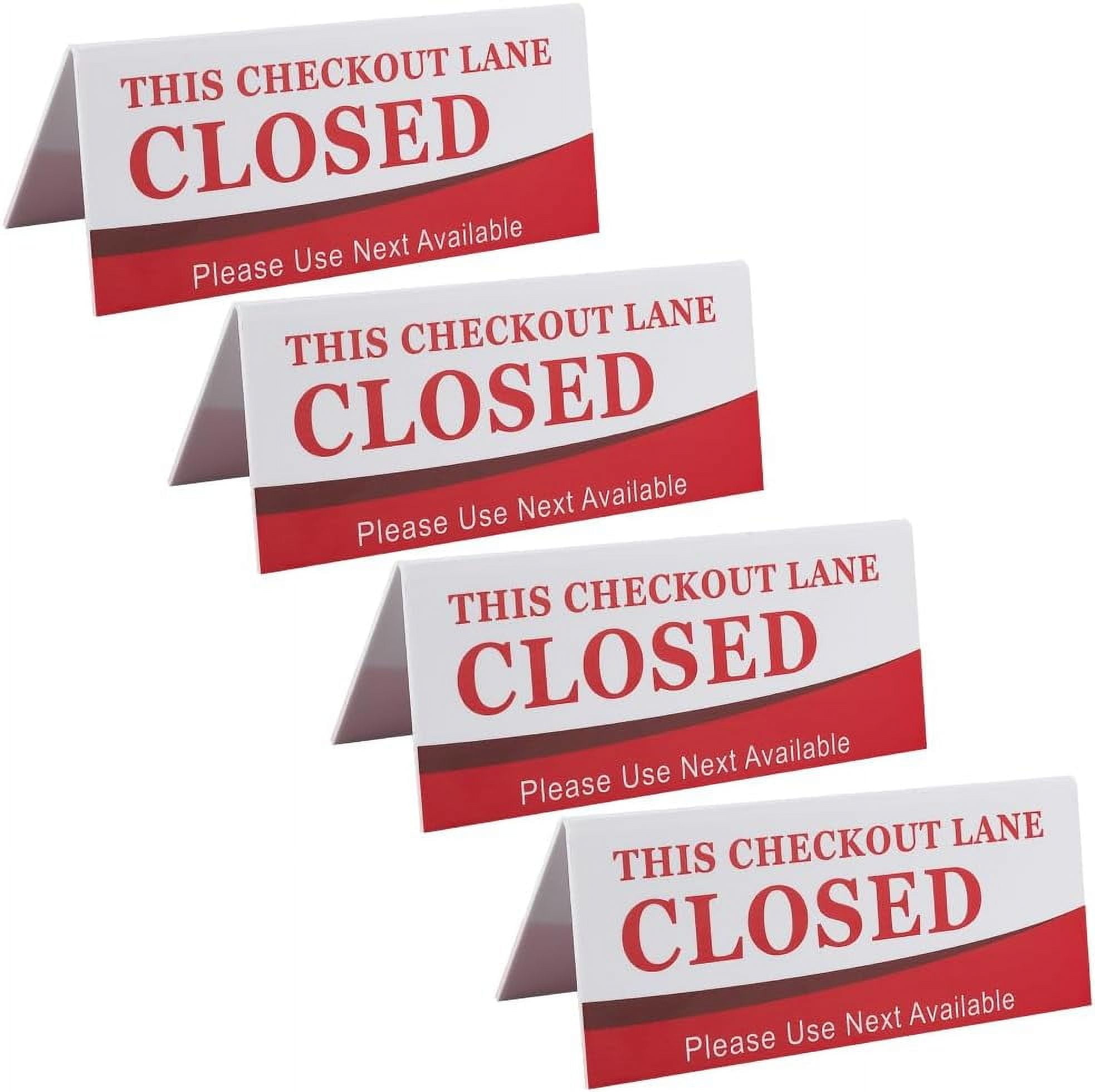 Acrylic Closed Checkout Lane Sign Colorful 250x80x95mm - Walmart.com