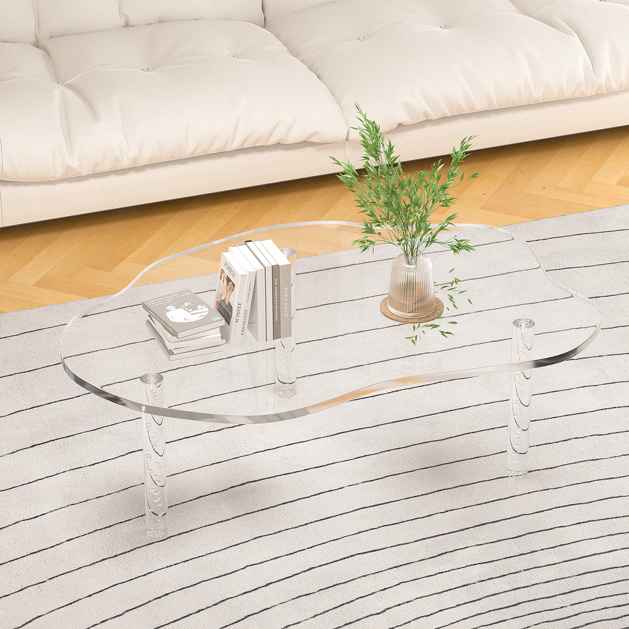 Acrylic Cloud Shape Coffee Table, Irregular Coffee Table, With 3 Bubble ...