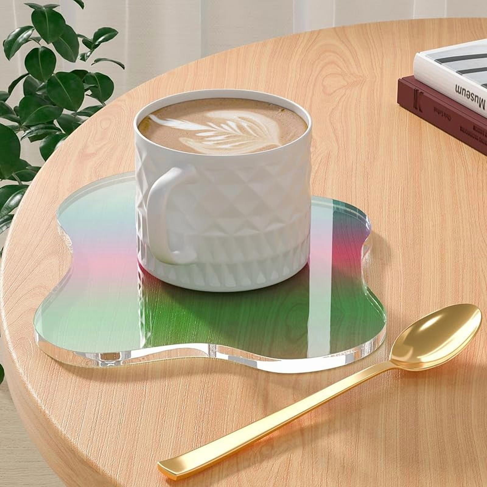Acrylic Coaster Decorative Plates, Irregular Bar Drink Coaster, Clear ...