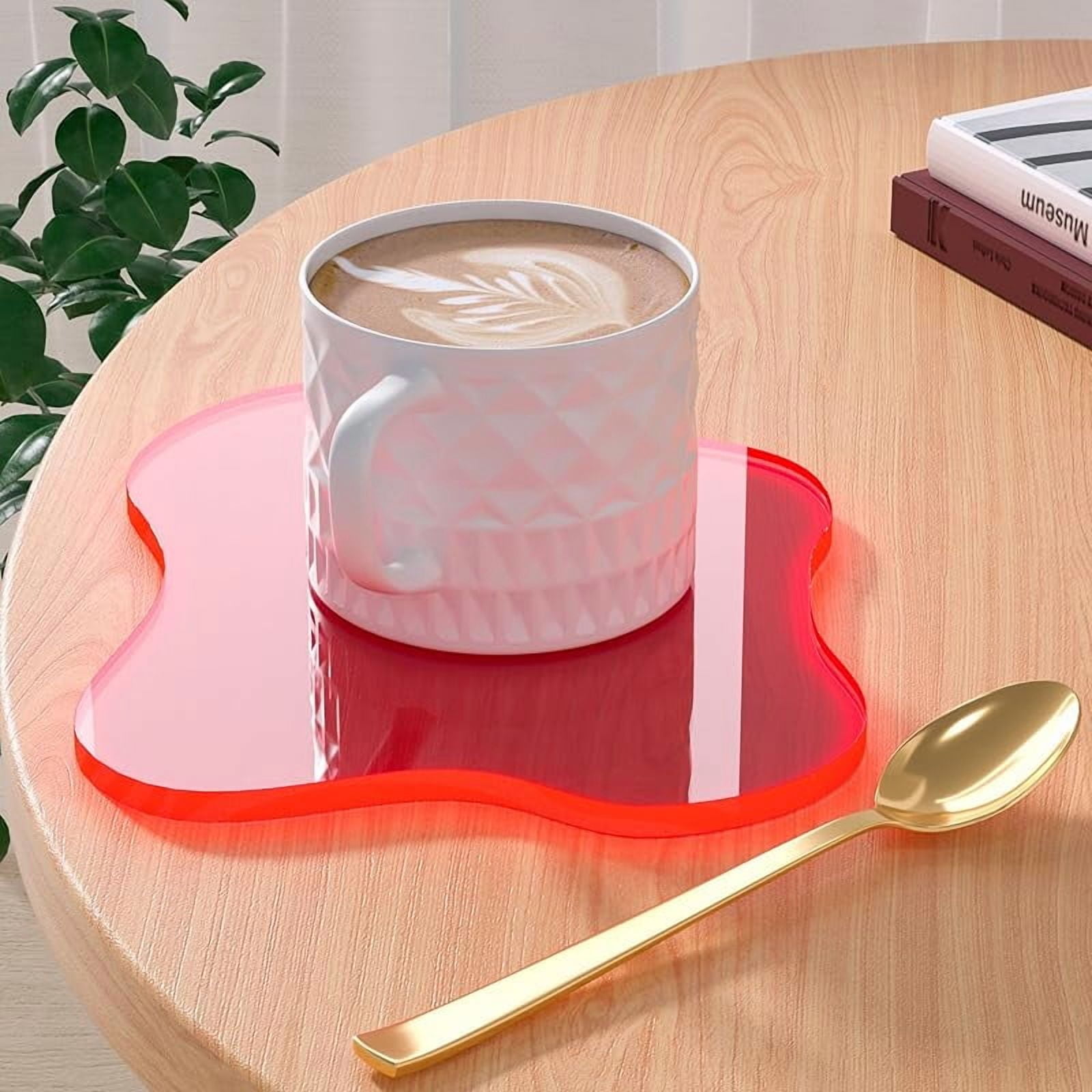 Acrylic Coaster Decorative Plates, Irregular Bar Drink Coaster, Clear ...