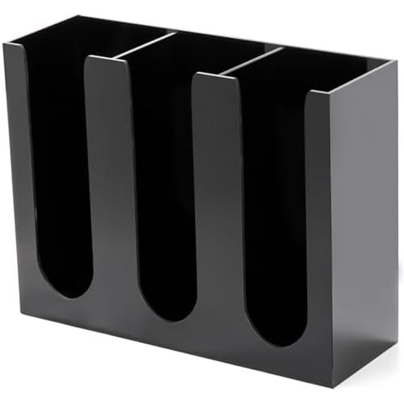 Acrylic Coffee Cup and Lid Storage Organizer Holder, 3 Compartments ...