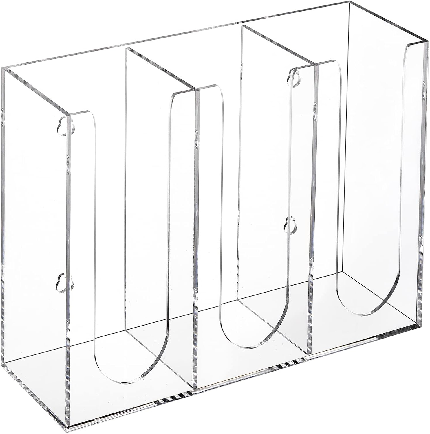 Acrylic Coffee Cup and Lid Storage Organizer, Compartments Disposable ...