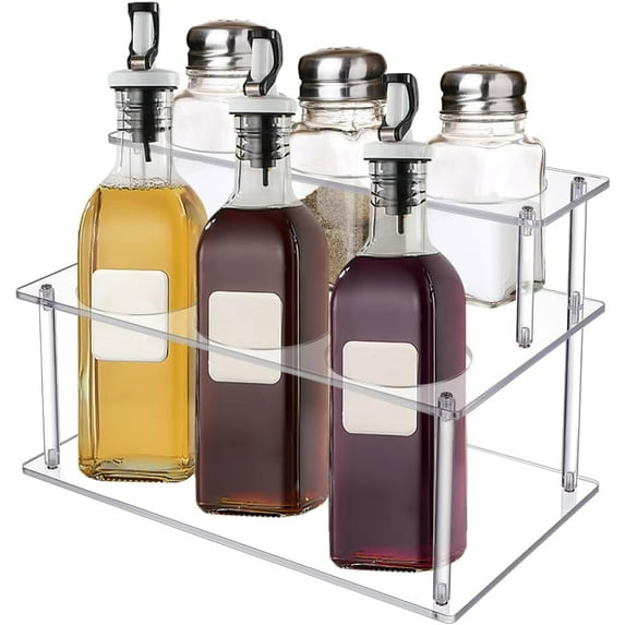Acrylic Coffee Syrup Organizer Rack 6 Bottle 2-Tier Coffee Syrup Rack ...