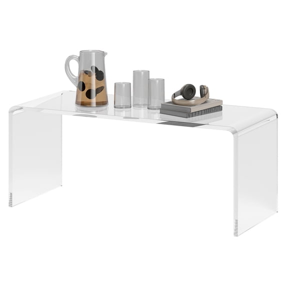 Acrylic Coffee Table, 39" Waterfall Coffee Table,Tea Table for Living ...