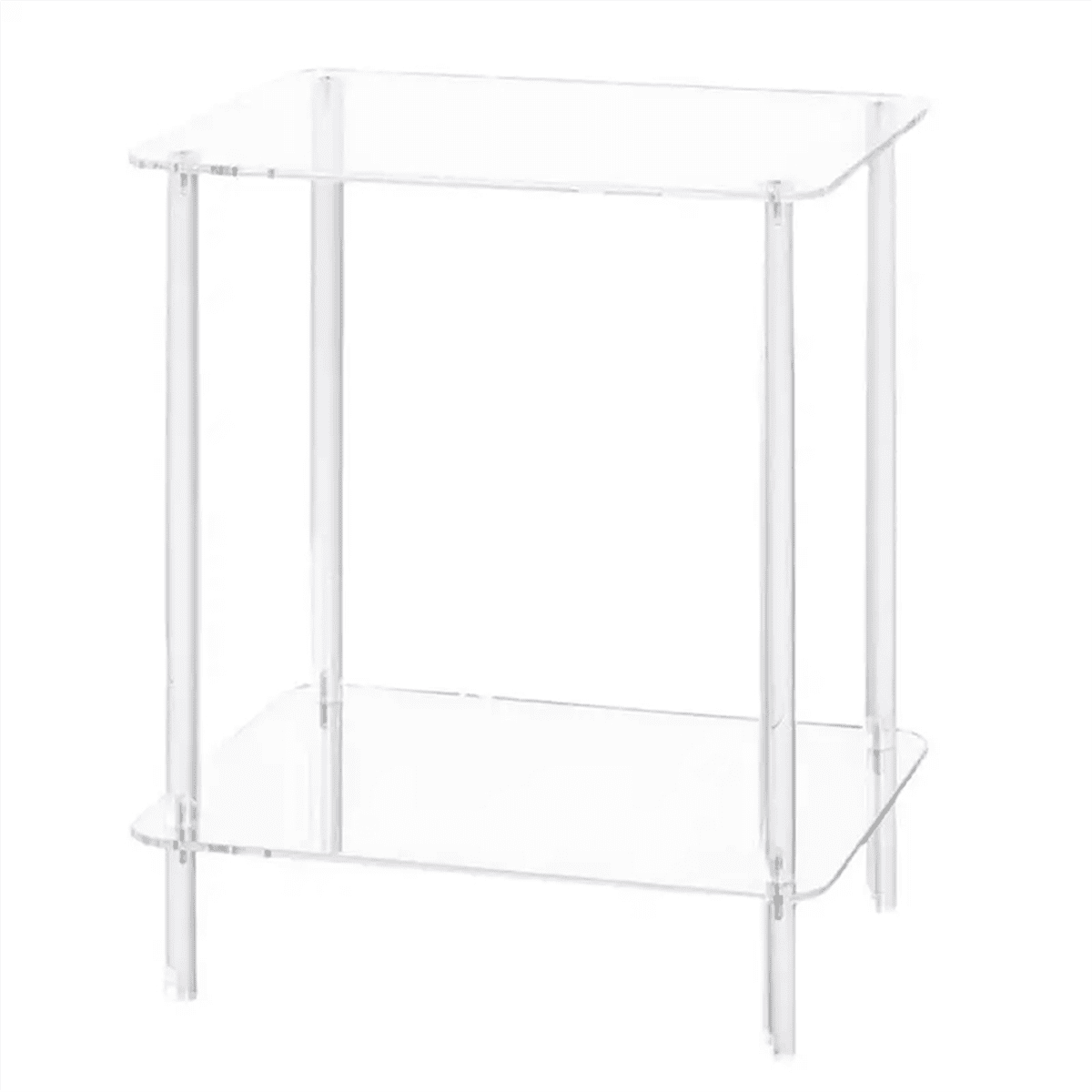 Acrylic Coffee Table Square Side Table Accent Table Sofa Bedside Table ...