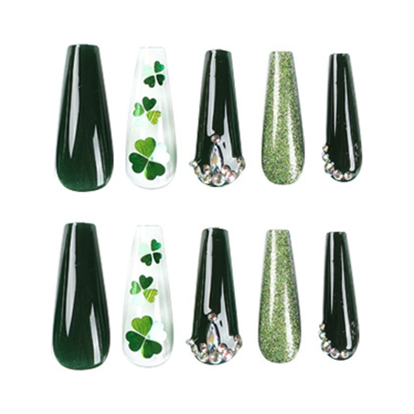 Acrylic Coffin Nail Tips Medium Full Cover Nails Coffin Medium Clear