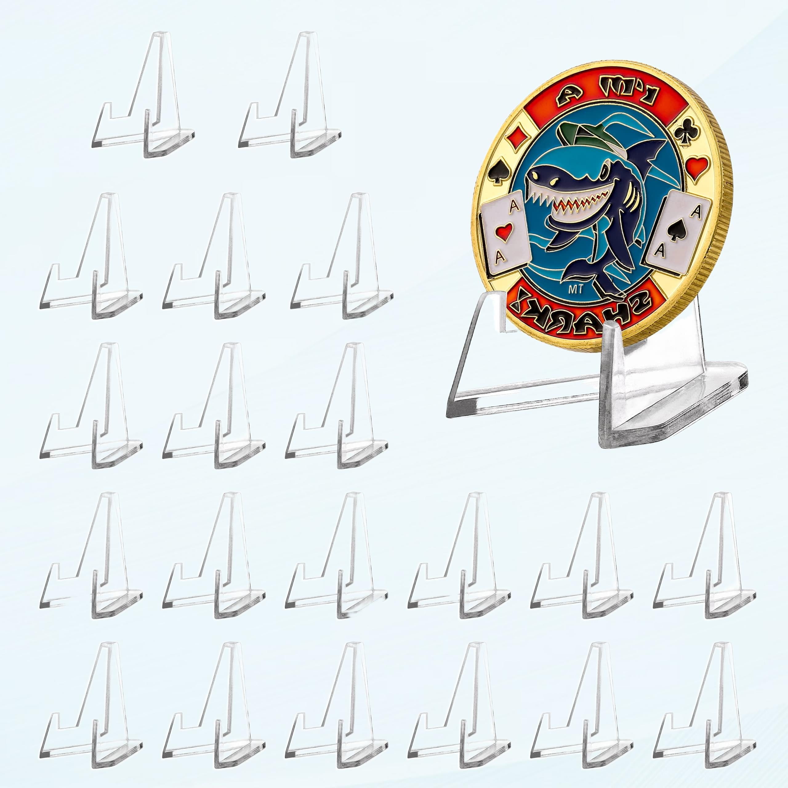 Acrylic Coin Display Stand, Challenge Coin Stand, Mini Easel Stand ...
