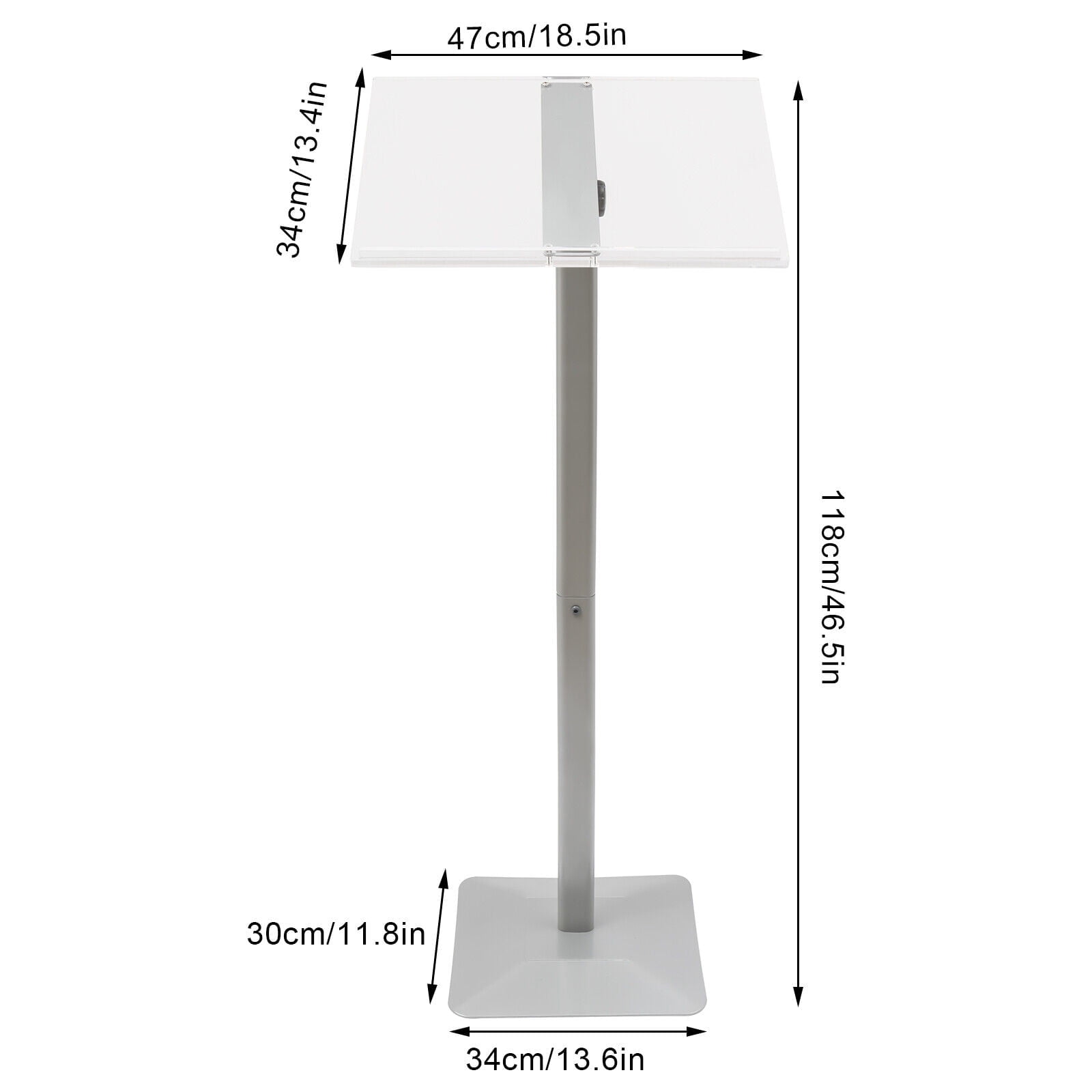 Walmart Acrylic Adjustable Classroom Teacher Conference Pulpit Podium ...