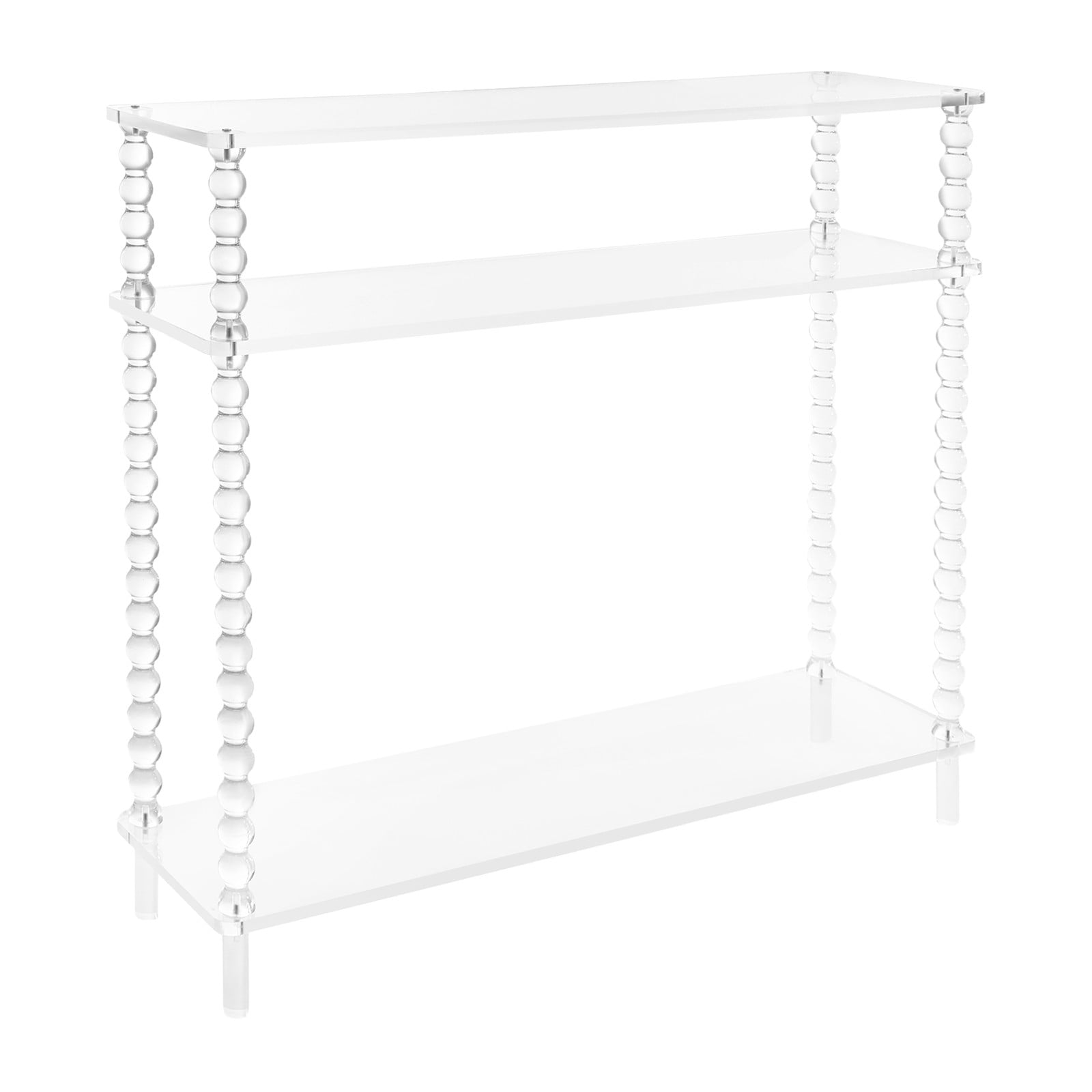 Acrylic Console Table, 3 Tier Entryway Table, Modern Sofa Table for ...