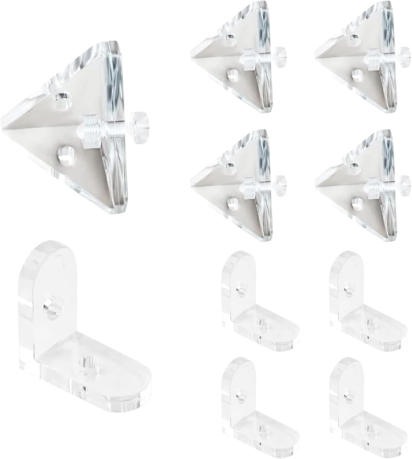 Acrylic Corner Bracket, 24 PCS Clear 3-Hole Right Angle Joint Brace ...