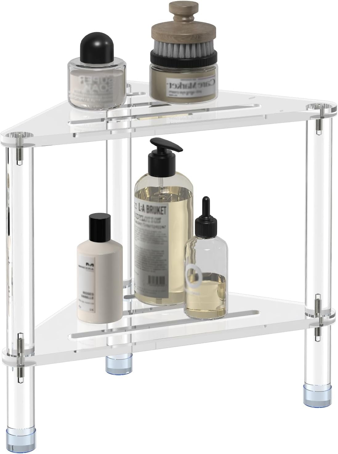 Acrylic Corner Shower Stool for Shaving Legs 11.42" D X 11.42" W X 14. ...