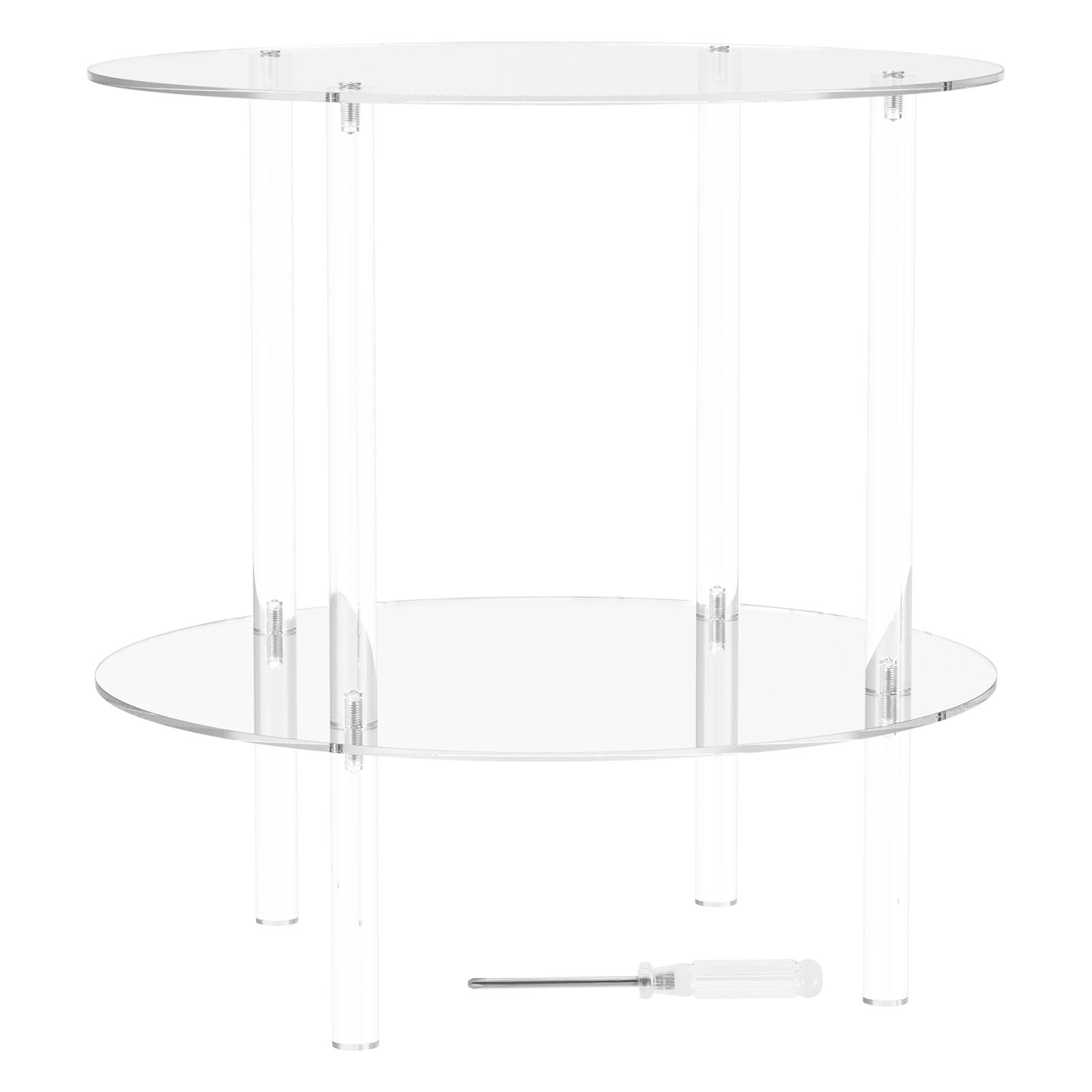 Acrylic Corner Table Removable Acrylic Side Table Space Saving Acrylic ...