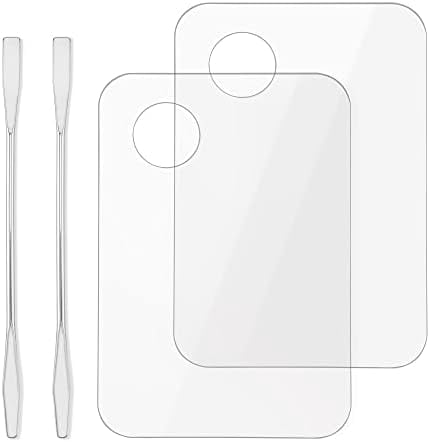 Acrylic Cosmetic Makeup Palette, Makeup Mixing Tray with Makeup Spatula ...