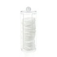 Acrylic Cosmetic Pad Dispenser Bottle Cylindrical Round Storage ...