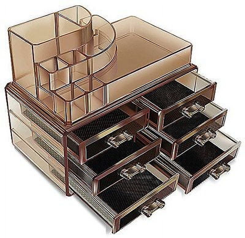 Acrylic Cosmetics Organizer - Makeup Box with Drawers - Walmart.com