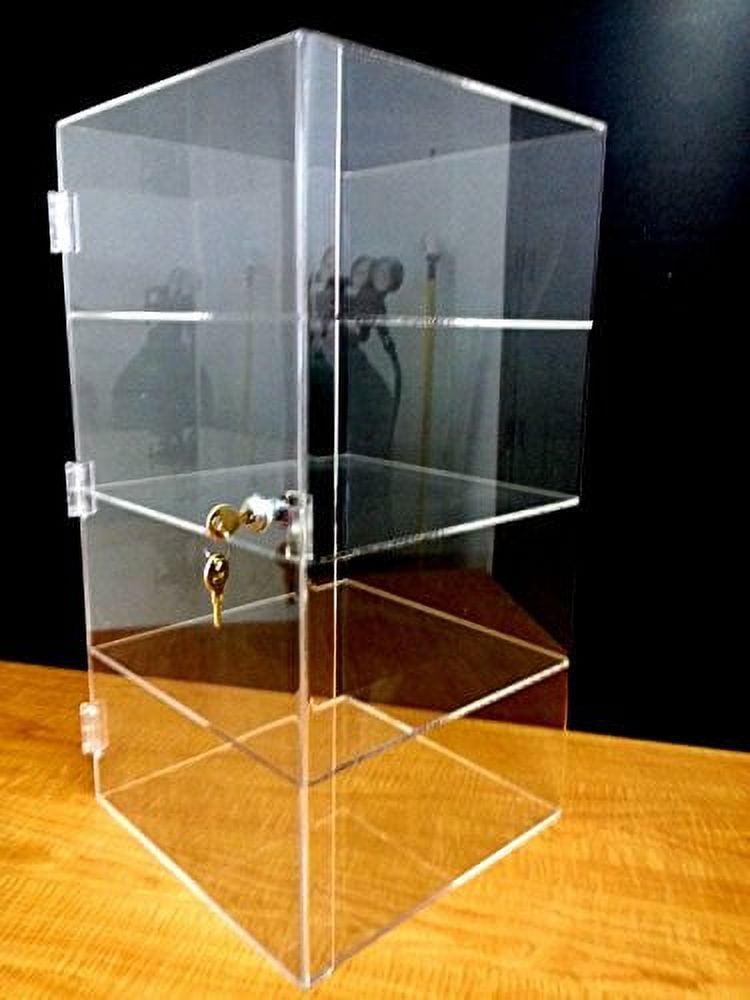 Acrylic Countertop Display Case 12" x 12" x 23" Locking Security ...