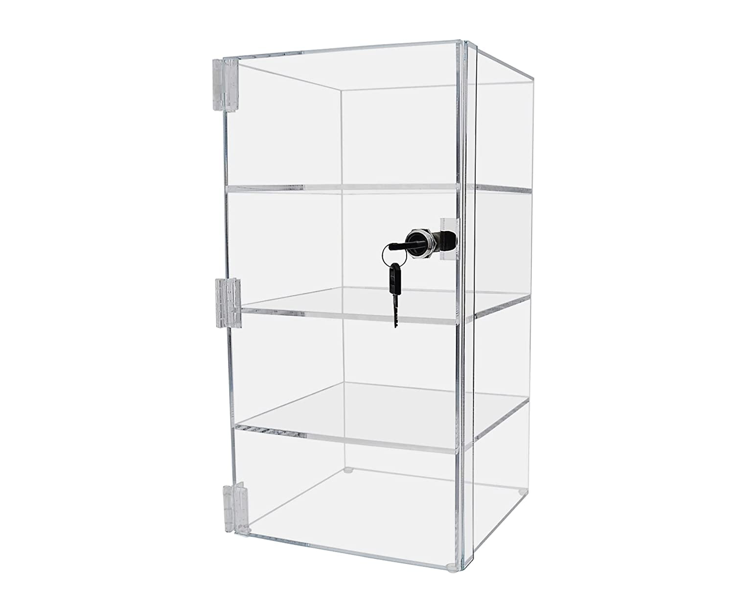 Acrylic Countertop Display Case 8" x 8" x 16" Locking Security Showcase ...