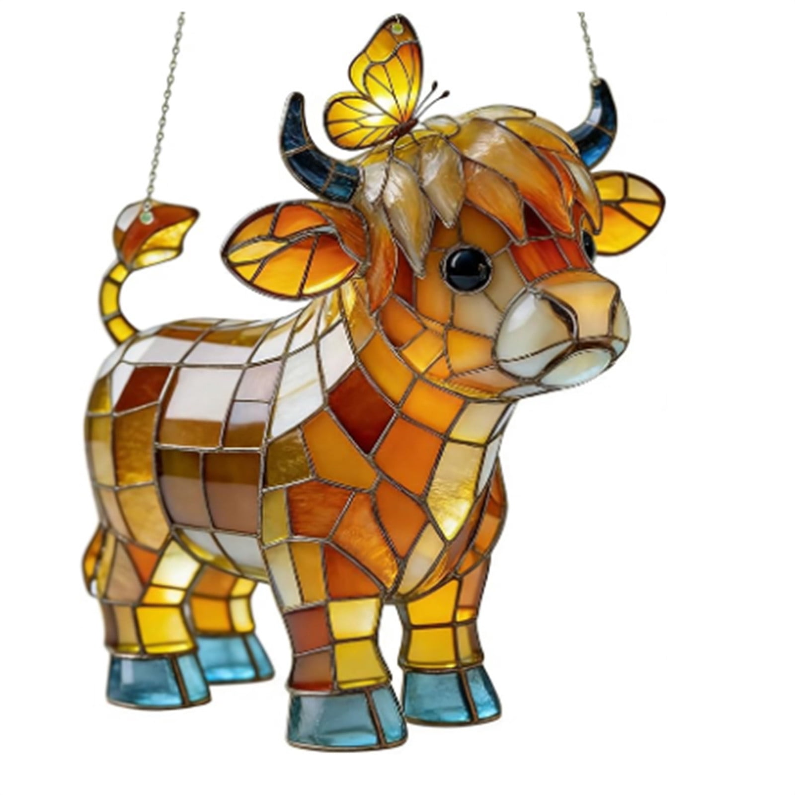Acrylic Cow Window Ornament with Sunlight Filtering Design, Unique and ...