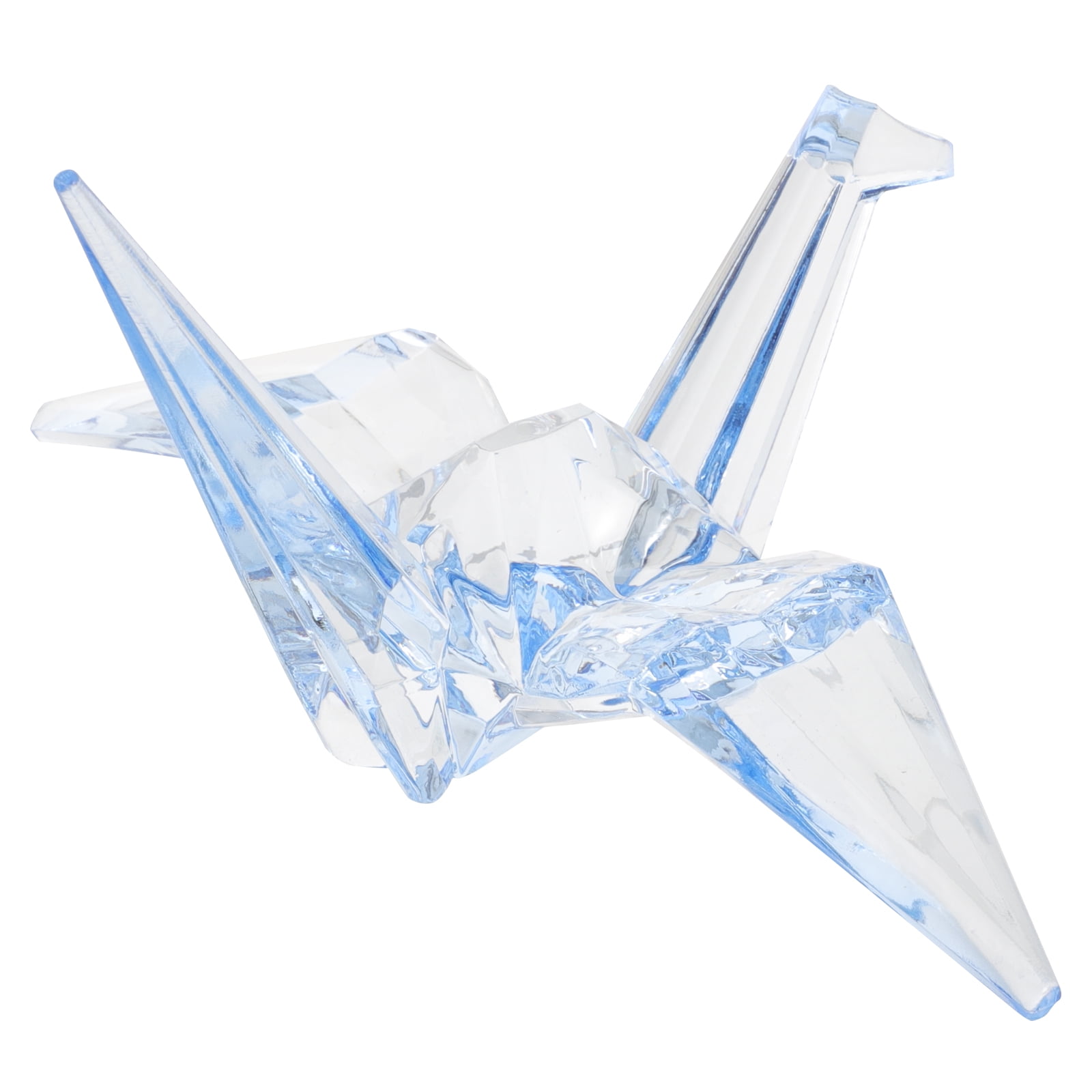 Sky-blue Acrylic Origami Crane Model Decoration for Table Top Perfect ...