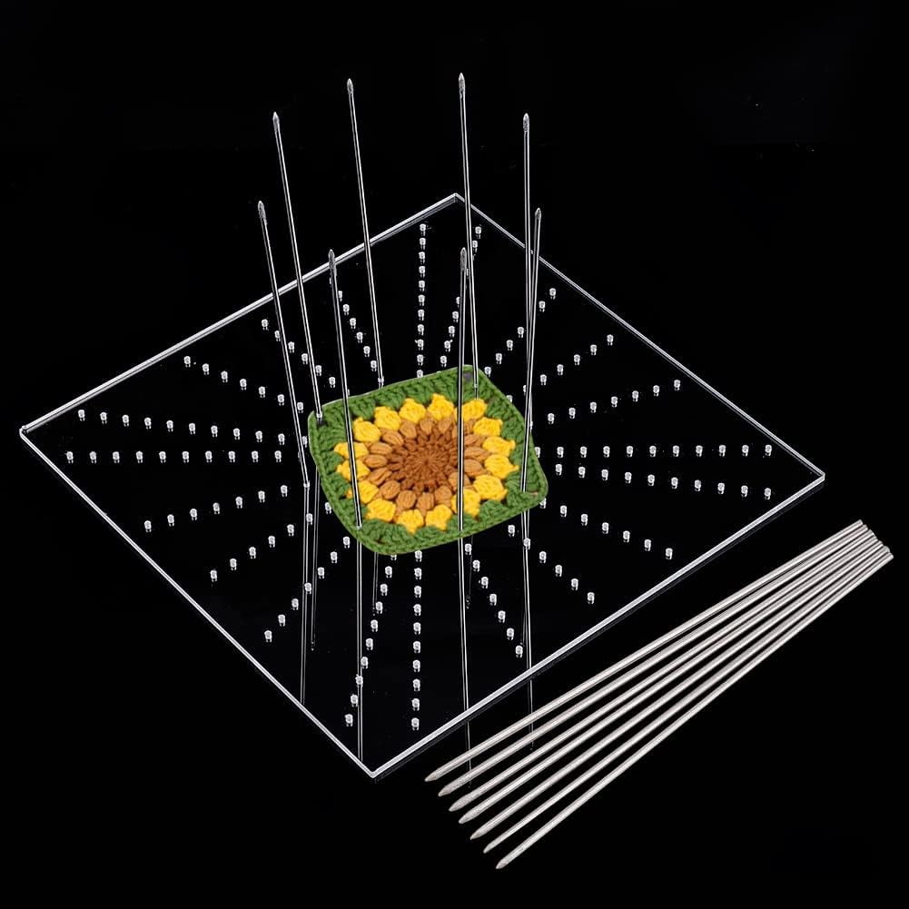 Acrylic Crochet Blocking Board Knitting Loom with Stainless Steel Pin ...