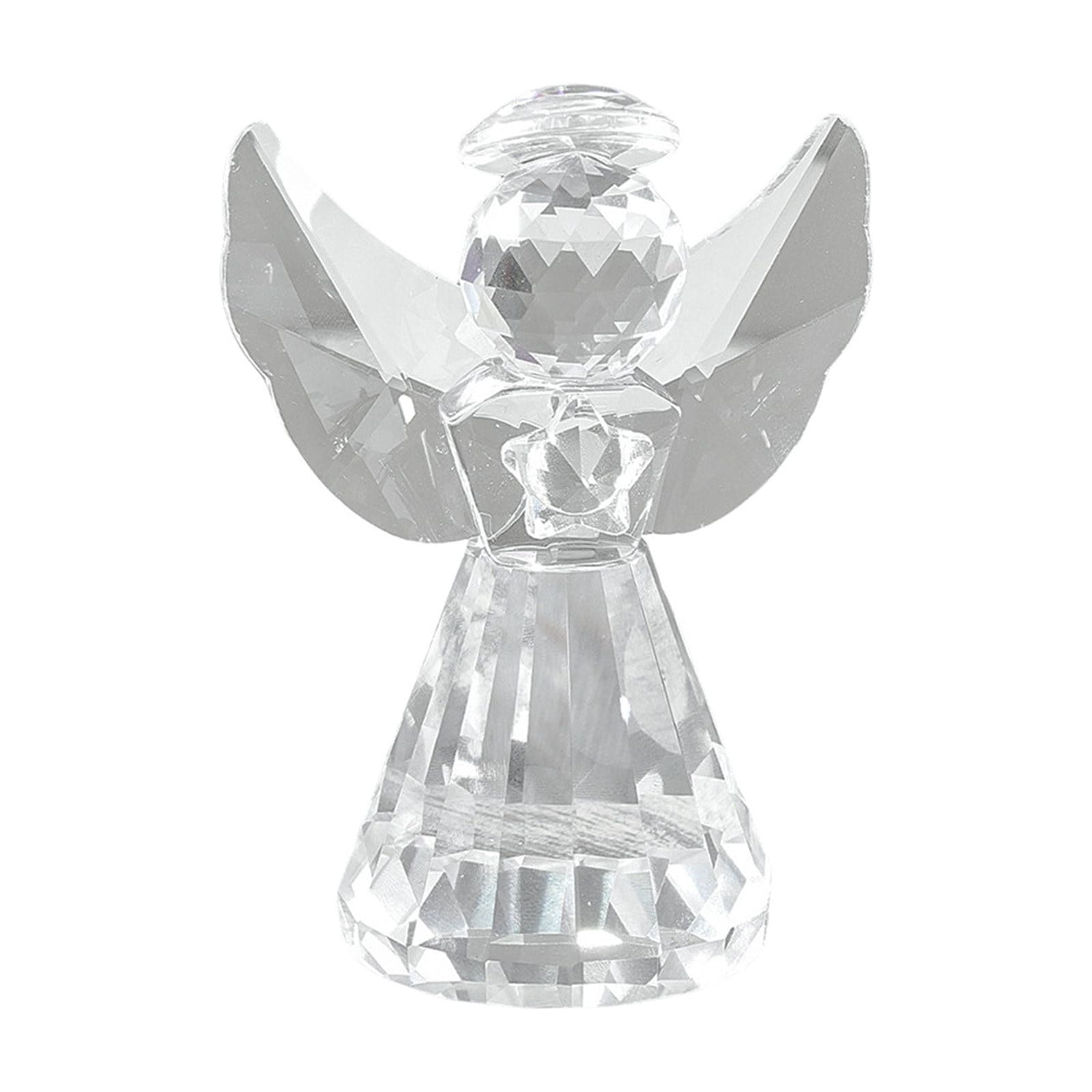 Acrylic Crystal Decor Heart Angel Cross Prism Shape Tabletop Ornament ...