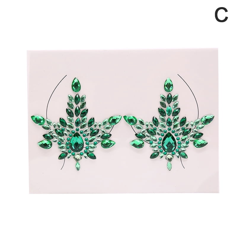Acrylic Crystal Nipple Cover Sticker Adhesive Breast Chest Paste Sexy ...
