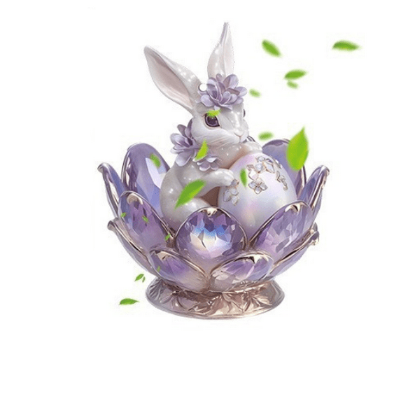 Acrylic Crystal Rabbit Pendant, Easter Car Decoration With Sparkling ...