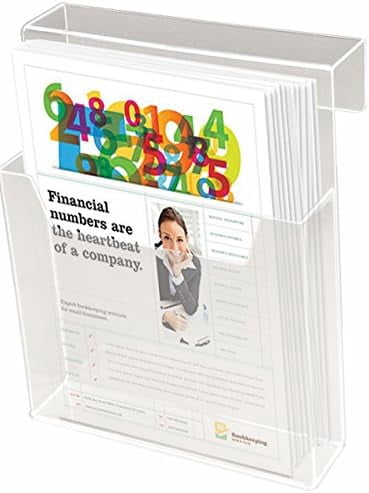 Acrylic Cubicle Brochure File Holder 9-1/8” Wide x 11” high x 2” deep ...