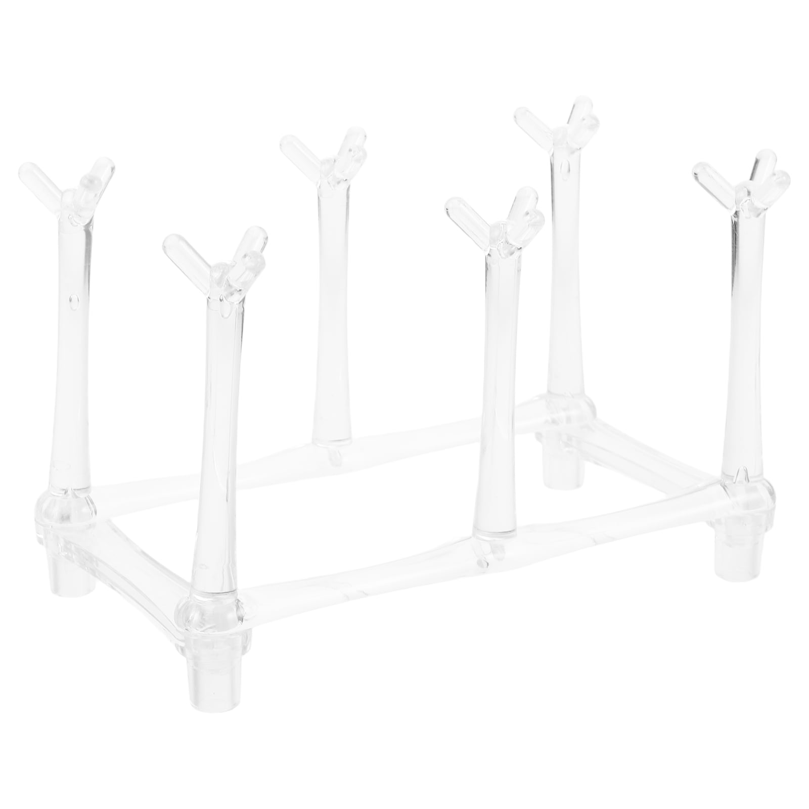 Acrylic Cup Drying Rack Drinking Glass and Sports Bottle Drainer Stand ...