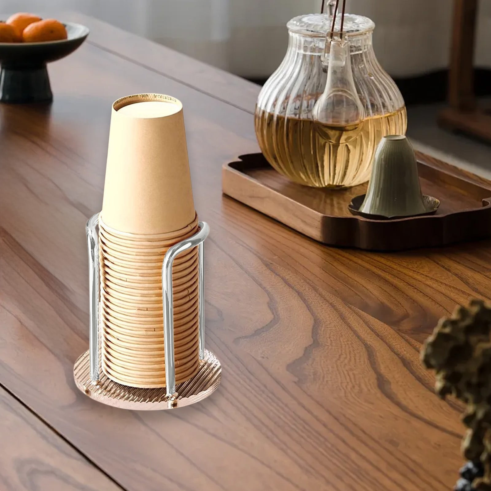 Acrylic Cup Holder Stackable Disposable Coffee Tea Cup Storage Rack ...