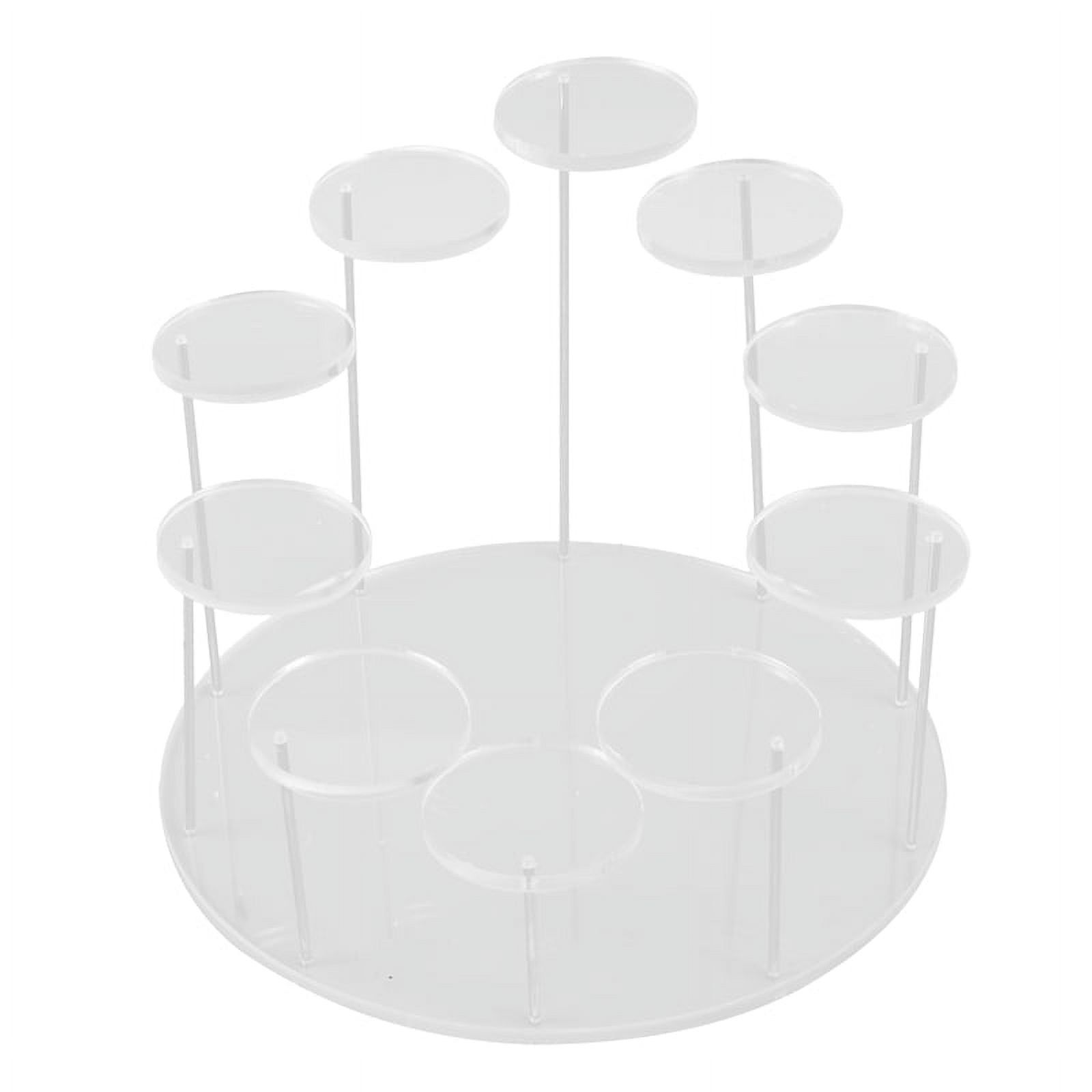 Acrylic Cupcake Holder Stand, Round Cupcake Tower Display Stand ...