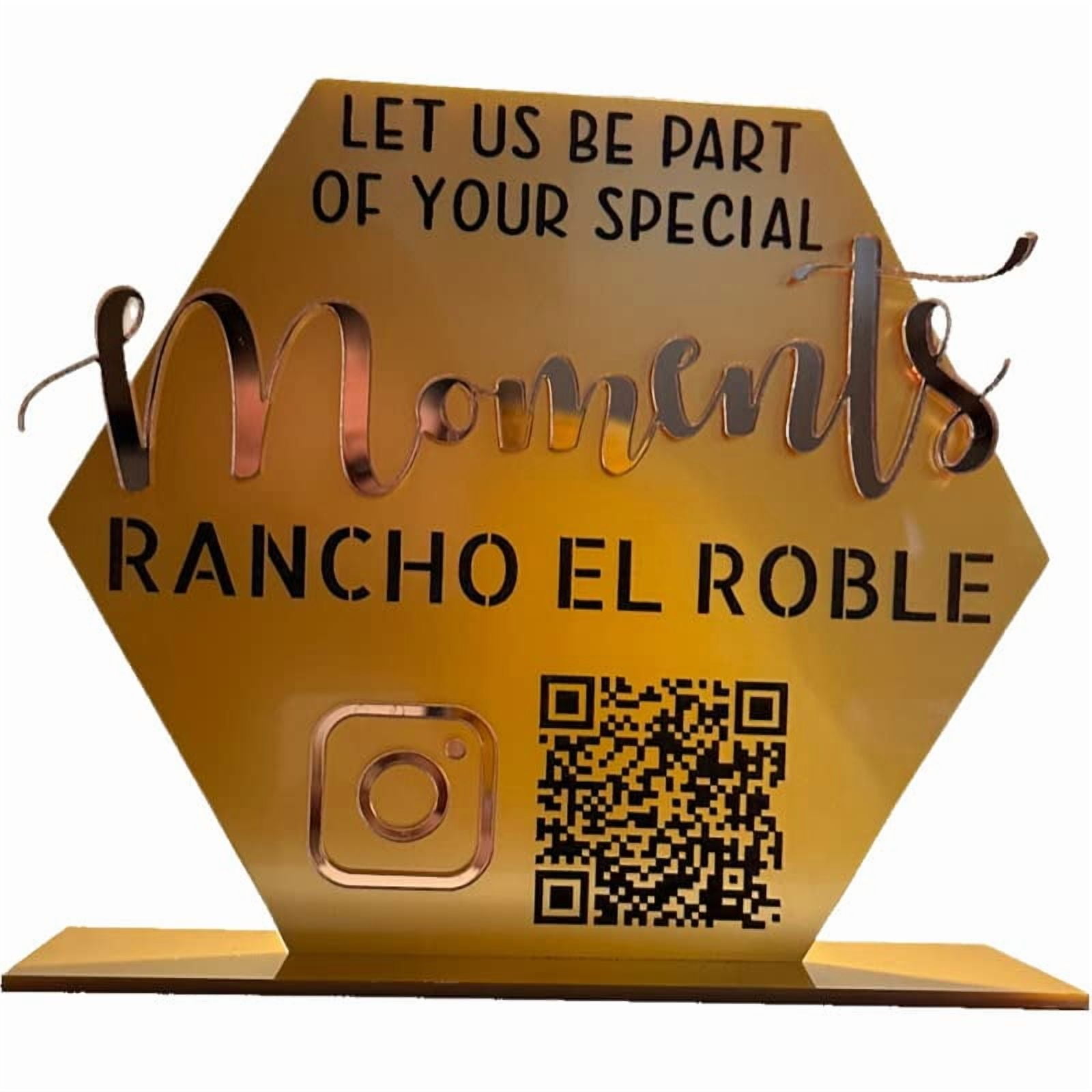 Acrylic Custom QR code sign with engraved logo for craft fairs, vendor ...