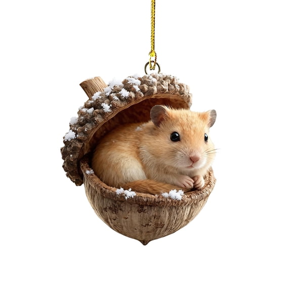 Acrylic Cute Animal Christmas Ornaments, Cozy Rustic Tree Hanging ...