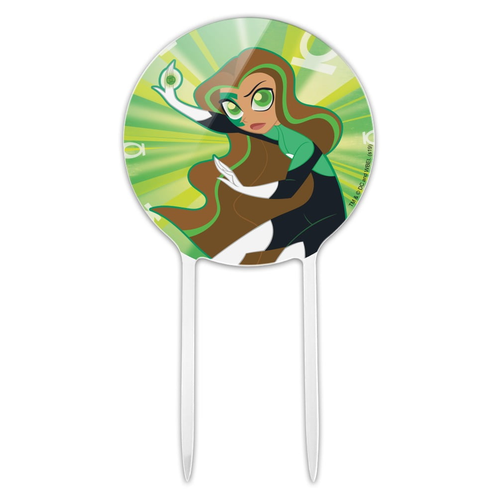 Acrylic DC Super Hero Girls Green Lantern Cake Topper Party Decoration ...