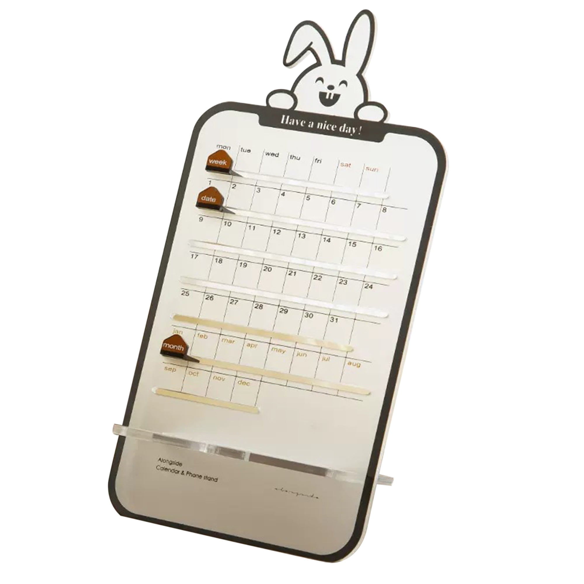 Acrylic Desk Calendar Reusable Perpetual Calendar Planner - Walmart.com