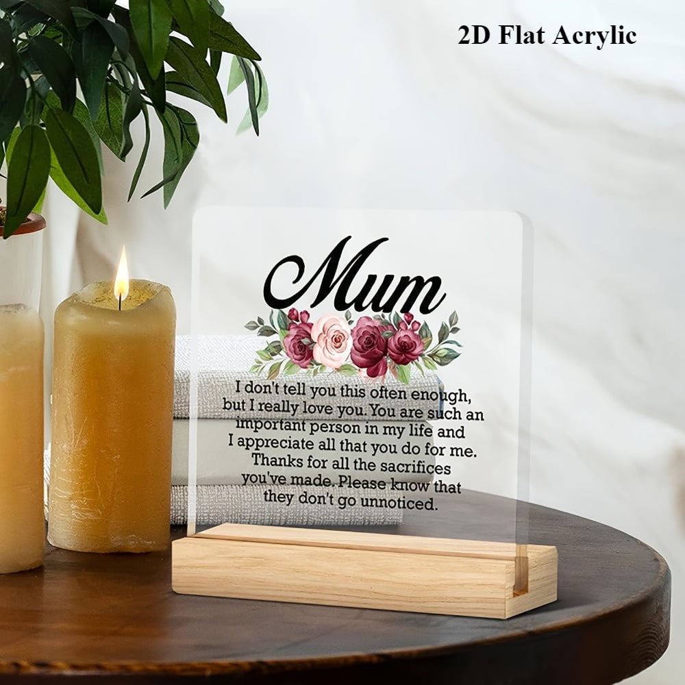 Acrylic Desk Plaque Sign Keepsake Heartfelt Gift Mom from Daughter or ...