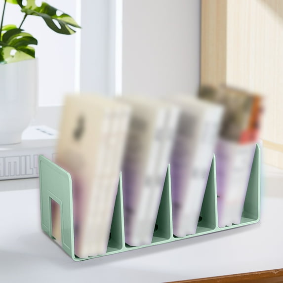 Acrylic Desktop Book Organizer With Multiple Compartments Sturdy ...