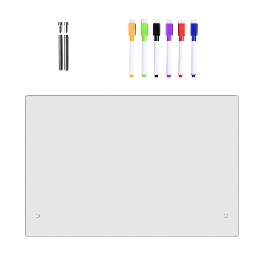Acrylic Desktop Memo Board Desk Whiteboard Writing Board with Pens ...
