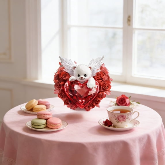 Acrylic Desktop Ornament Heart Shaped For Valentine's Day Anniversary ...