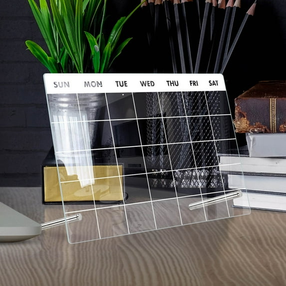 Acrylic Desktop Week Plan Memo Board Erasable Transparent Message ...