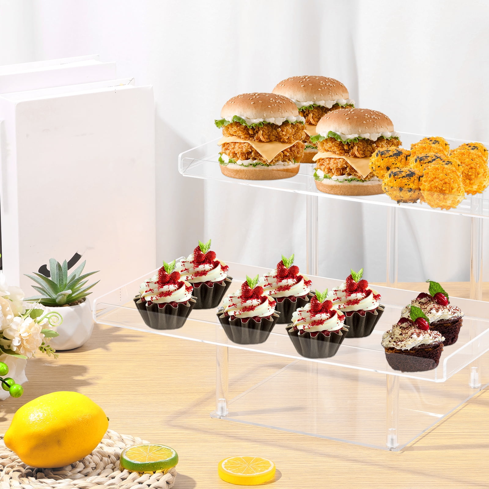 Acrylic Dessert Display Stand 3 Tier Clear Cupcake Holder Shelf Easy ...