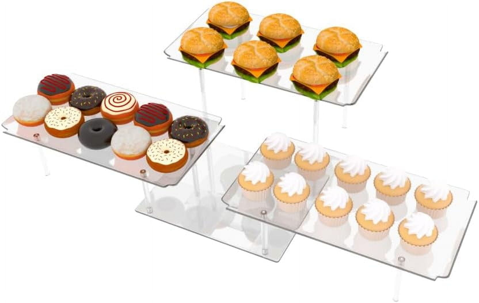 Acrylic Dessert Table Display Set, Clear Cupcake Stand, 3 Tier Serving ...