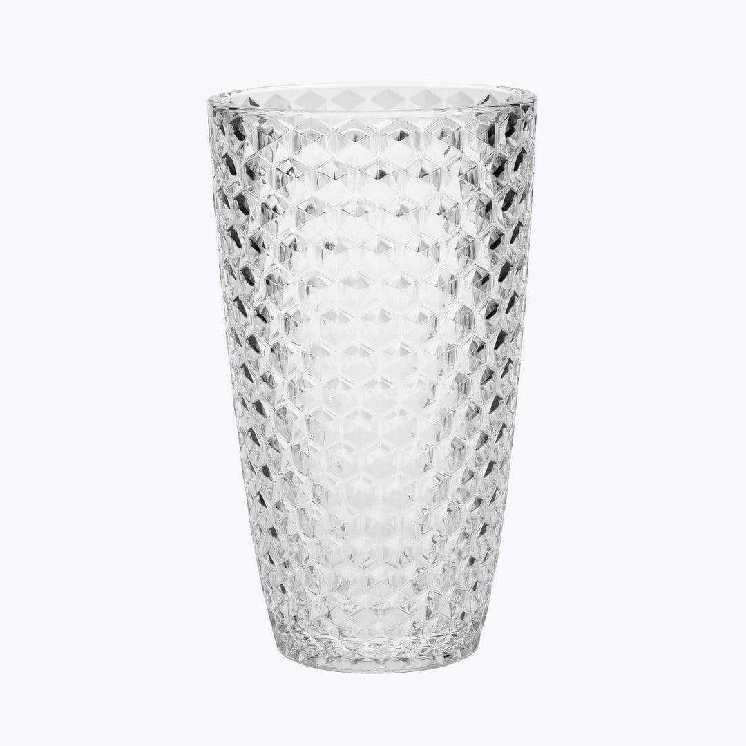 Acrylic Diamond Cut Drinking Glasses Set of 4 (19oz) - BPA Free Plastic ...