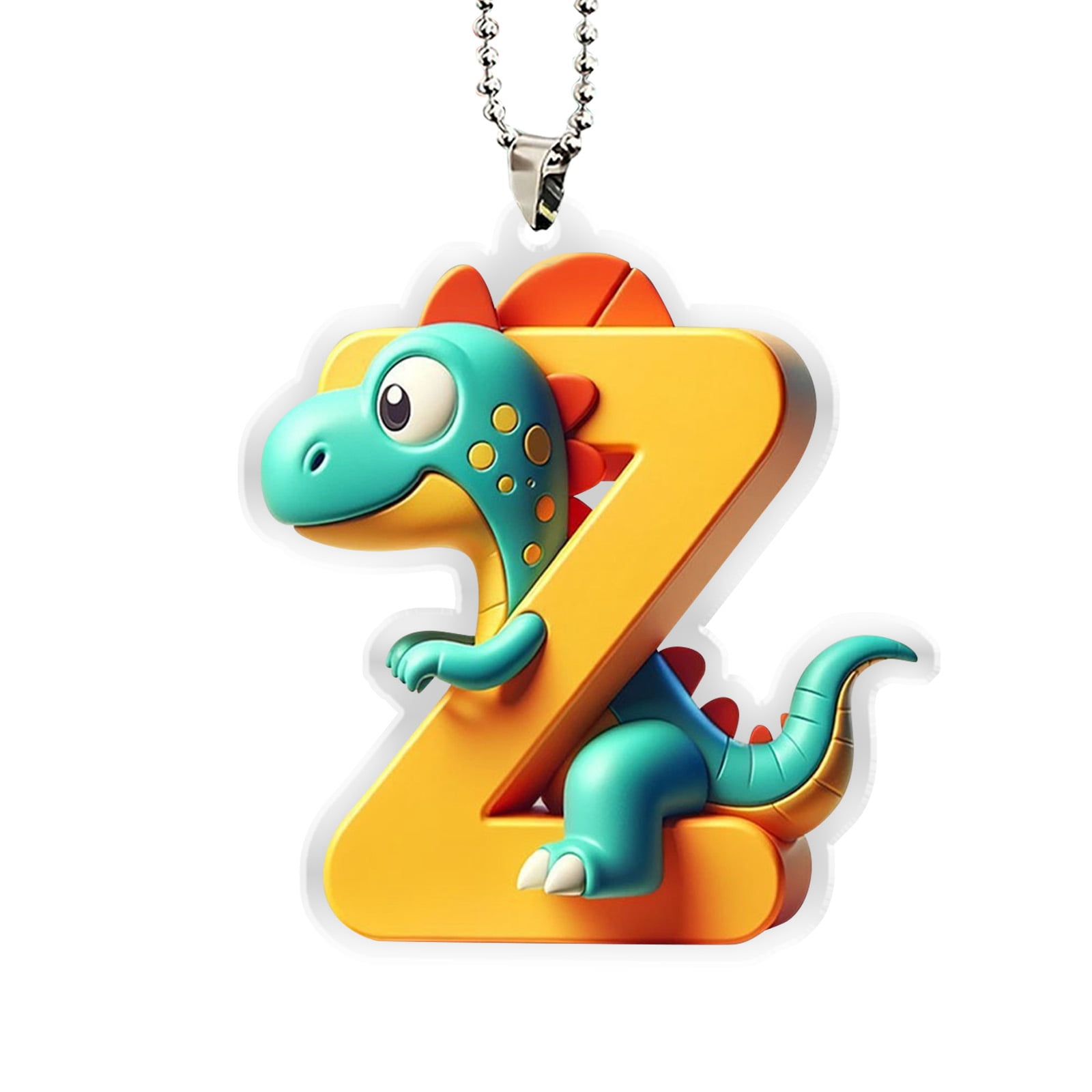 Acrylic Dinosaur Letter Hanging Ornaments, Cute 2D Flat Single Side ...