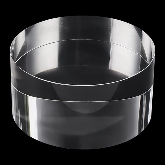 Acrylic Disc Display Block Clear Polished Round Pedestal Stand Riser ...