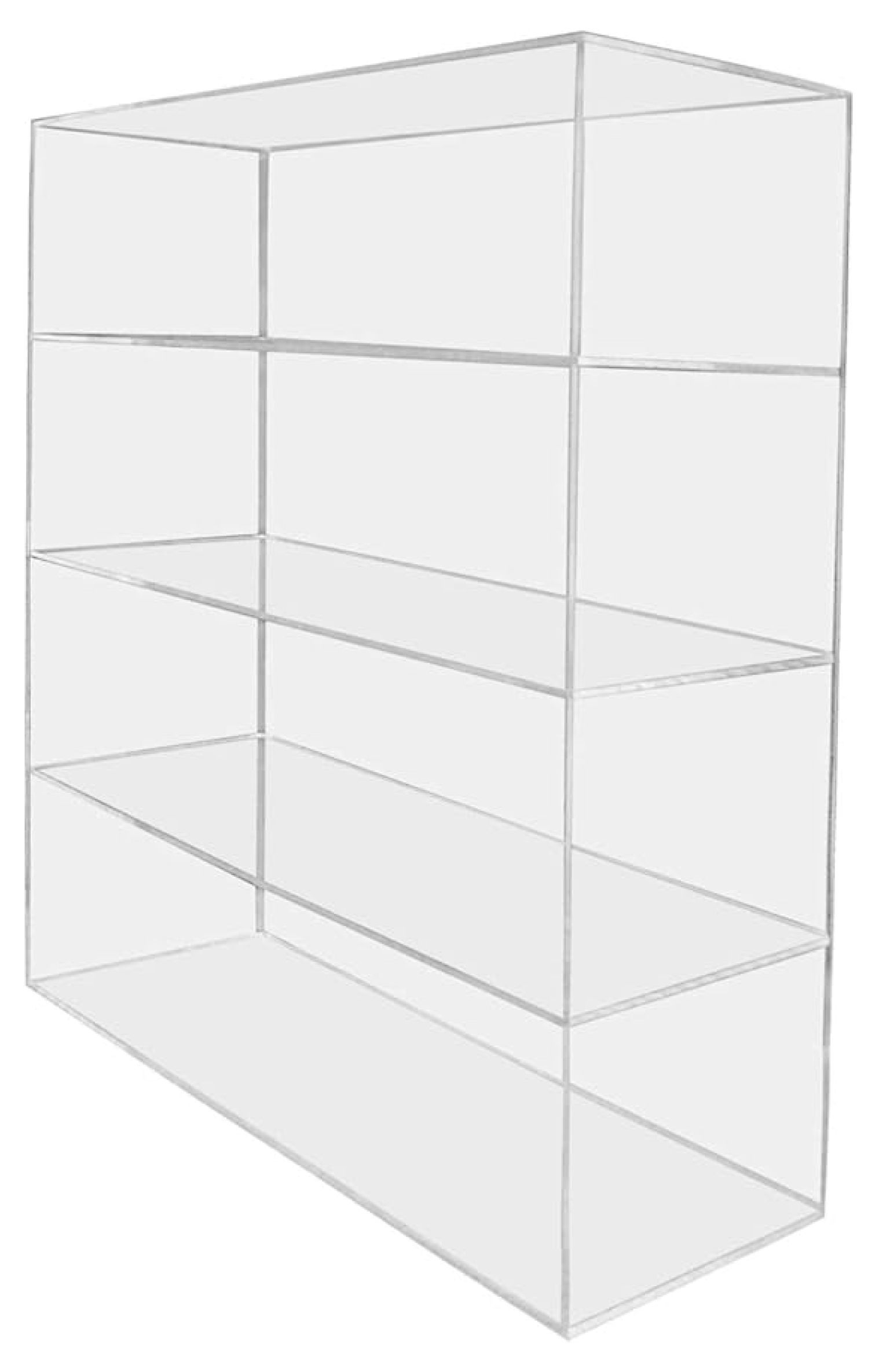 Acrylic Display Case 16x6x19", 3-Shelf Countertop Showcase Cabinet ...