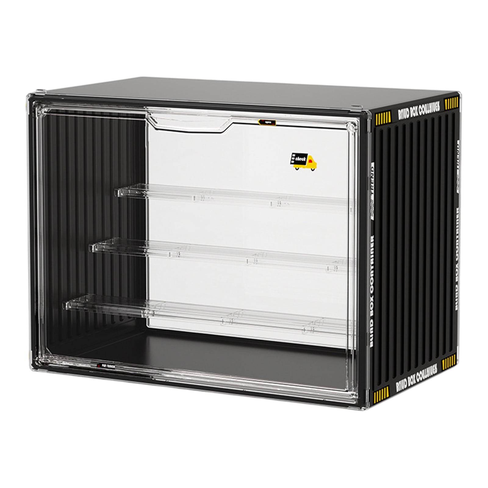 Acrylic Display Case, 3-Tier Stackable Shelf with Movable Plates ...