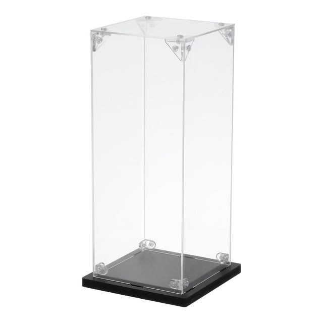 Acrylic Display Case, 4''x4''x10'' Clear Assemble Dustproof Display Box ...