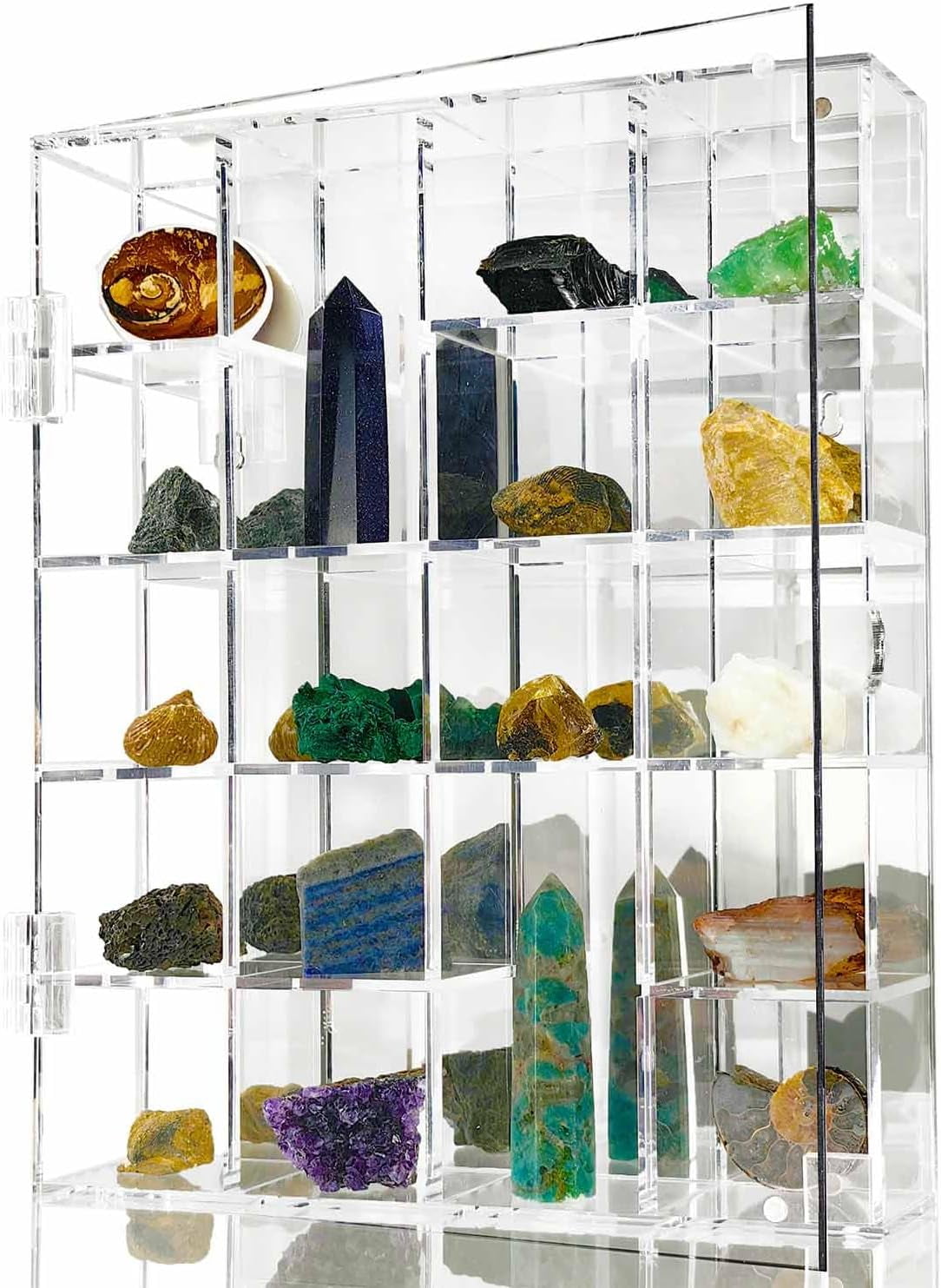 Acrylic Display Case Adjustable Clear Rock Display Case Shadow Box with ...