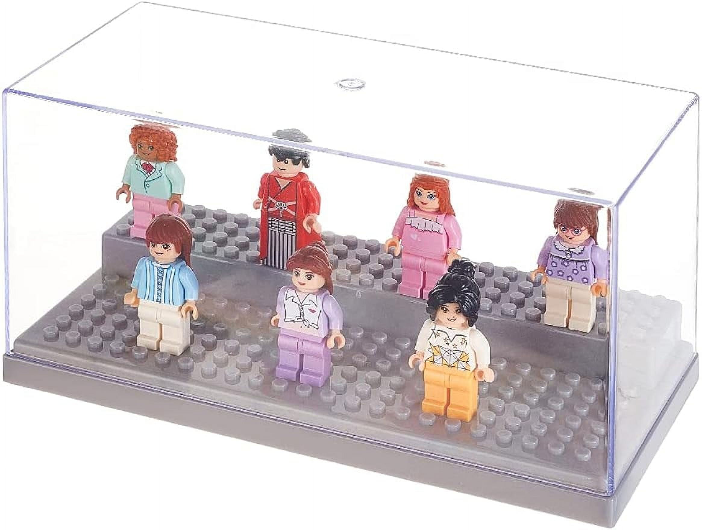Acrylic Display Case Clear Display Box 2-Tier Minifigure Display Cases ...